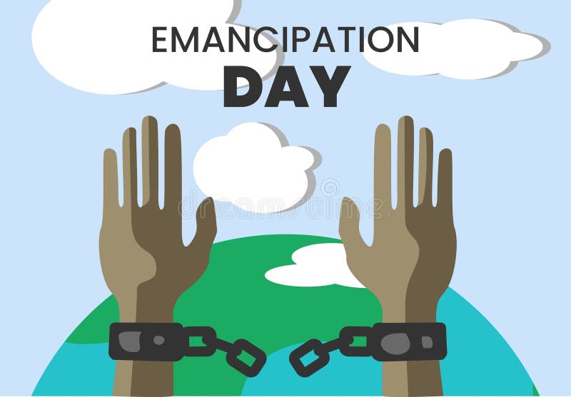 Happy Emancipation Day Vector Graphic for Poster or Background Stock ...