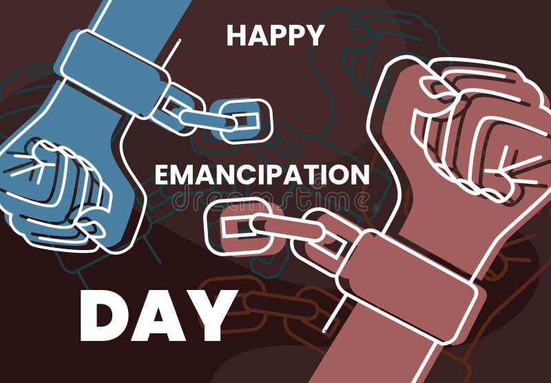 Happy Emancipation Day Vector Graphic for Poster or Background Stock ...