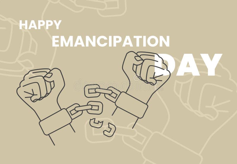 Happy Emancipation Day Vector Graphic for Poster or Background Stock ...