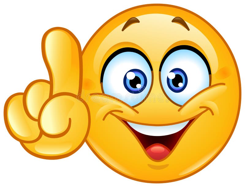 Happy emoticon pointing stock vector. Illustration of direction - 233677854