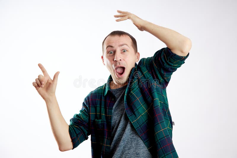 Happy Emotions on the Man Face, Pleased with Himself. Happiness Guy ...