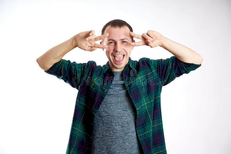 Happy Emotions on the Man Face, Pleased with Himself. Happiness Guy ...