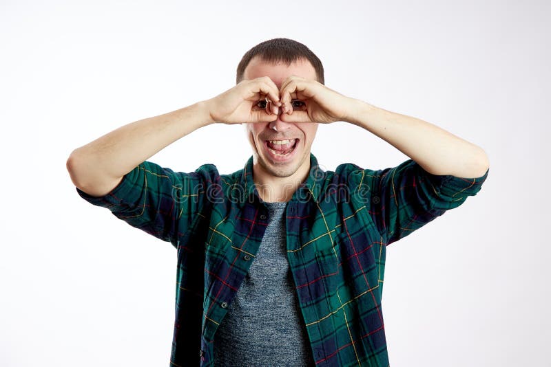 Happy Emotions on the Man Face, Pleased with Himself. Happiness Guy ...