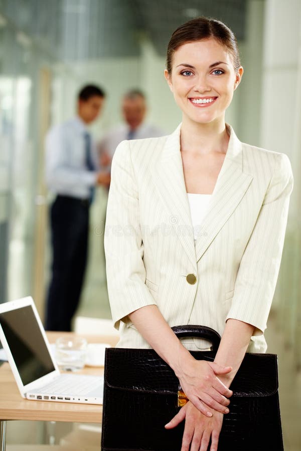 Happy employee stock image. Image of confident, beautiful - 25941267