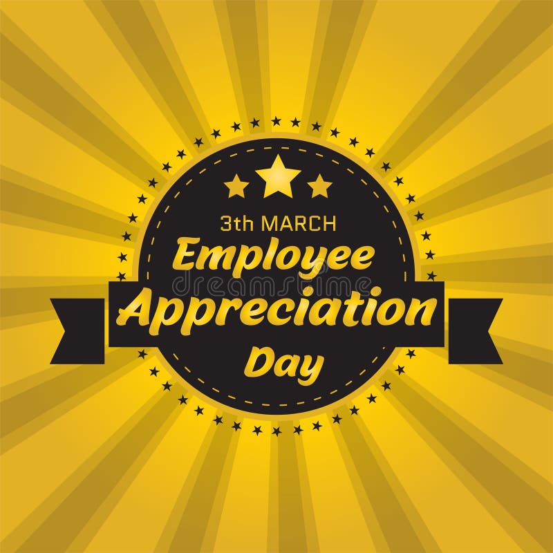Happy Employee Appreciation Day, Employee of the Month Vector Design ...