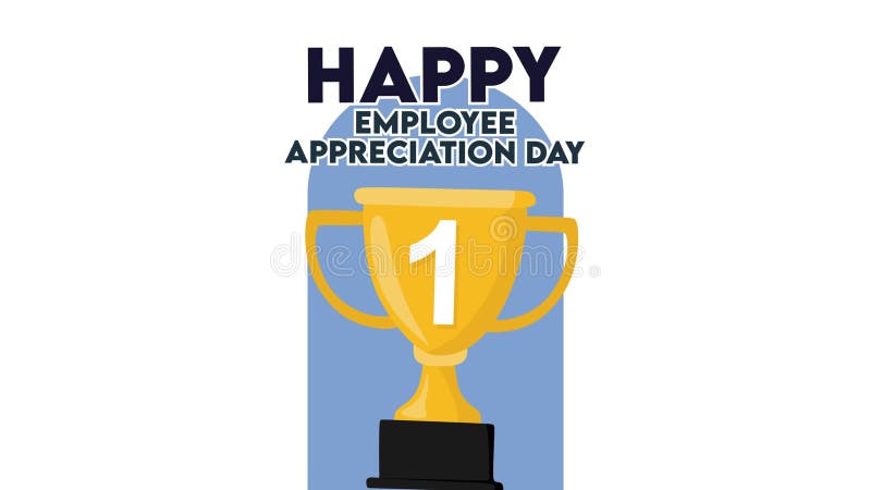Happy Employee Appreciation Day with a Trophy Stock Video - Video of ...