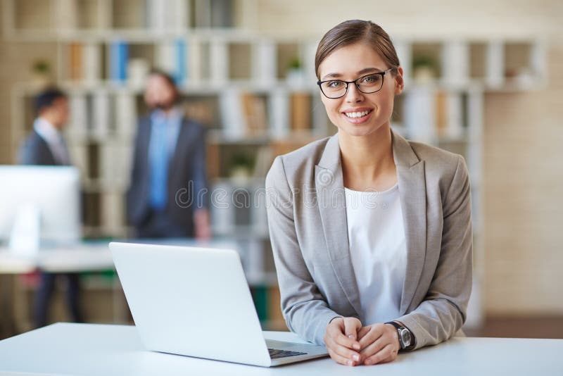 Happy employee stock photo. Image of people, smiling - 73638854