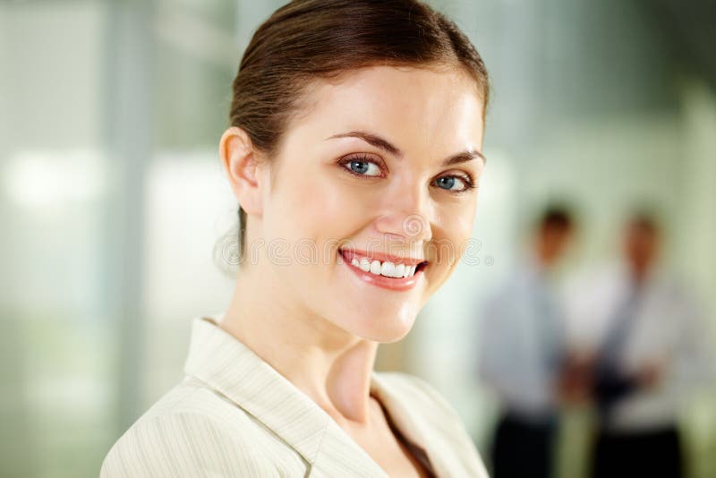 Happy employer stock photo. Image of feminine, contemporary - 25941252