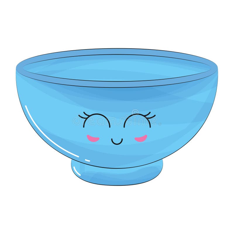 Happy Empty Food Bowl Character Cartoon Vector Stock Vector ...