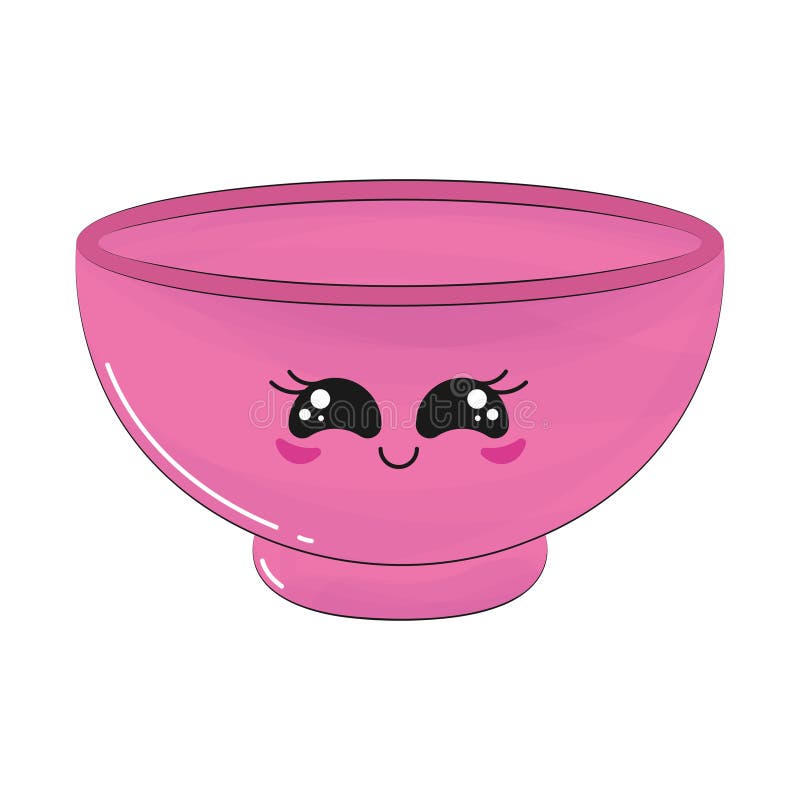 Happy Empty Food Bowl Character Cartoon Vector Stock Vector ...