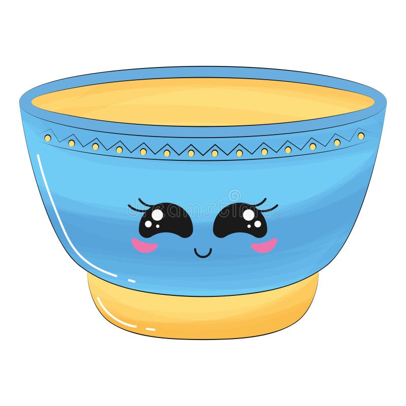Happy Empty Food Bowl Character Cartoon Vector Stock Illustration ...