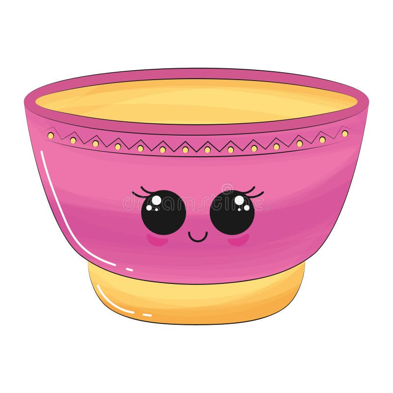 Happy Empty Food Bowl Character Cartoon Vector Stock Illustration ...