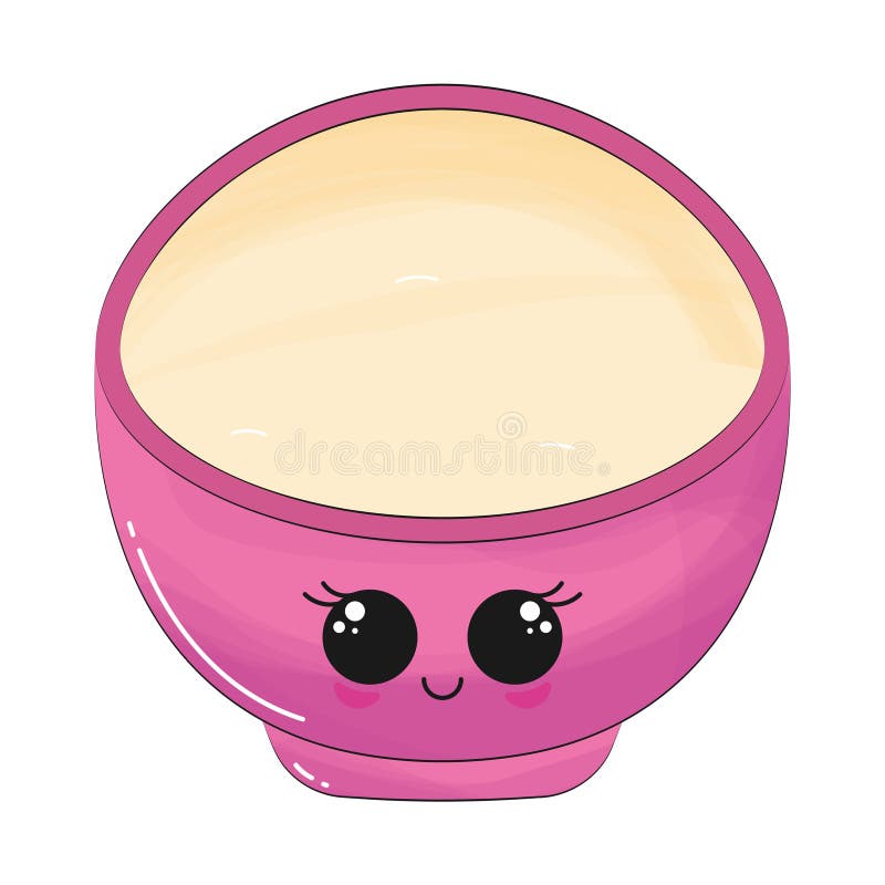 Happy Empty Food Bowl Character Cartoon Vector Stock Illustration ...