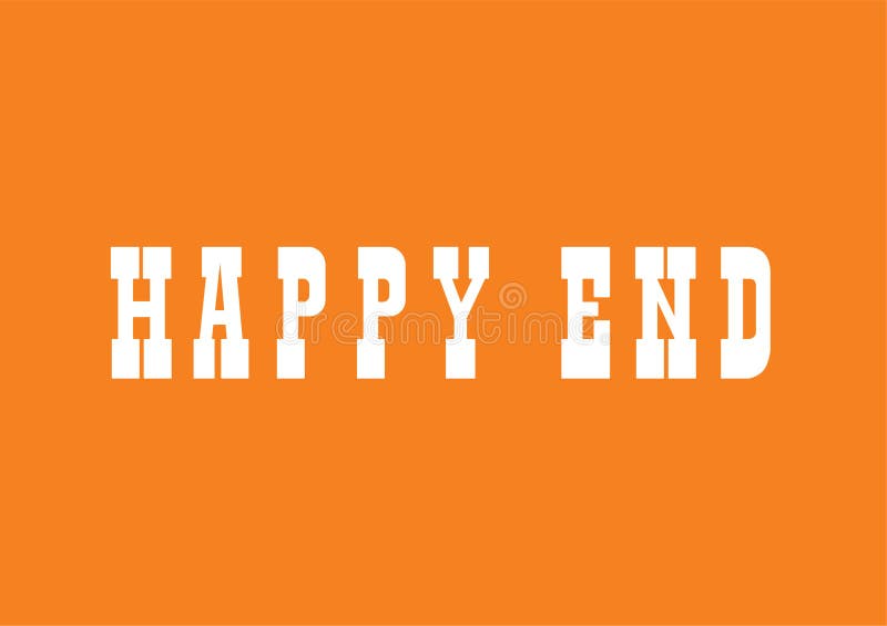 Happy End Screen at the End of the Movie Stock Illustration ...
