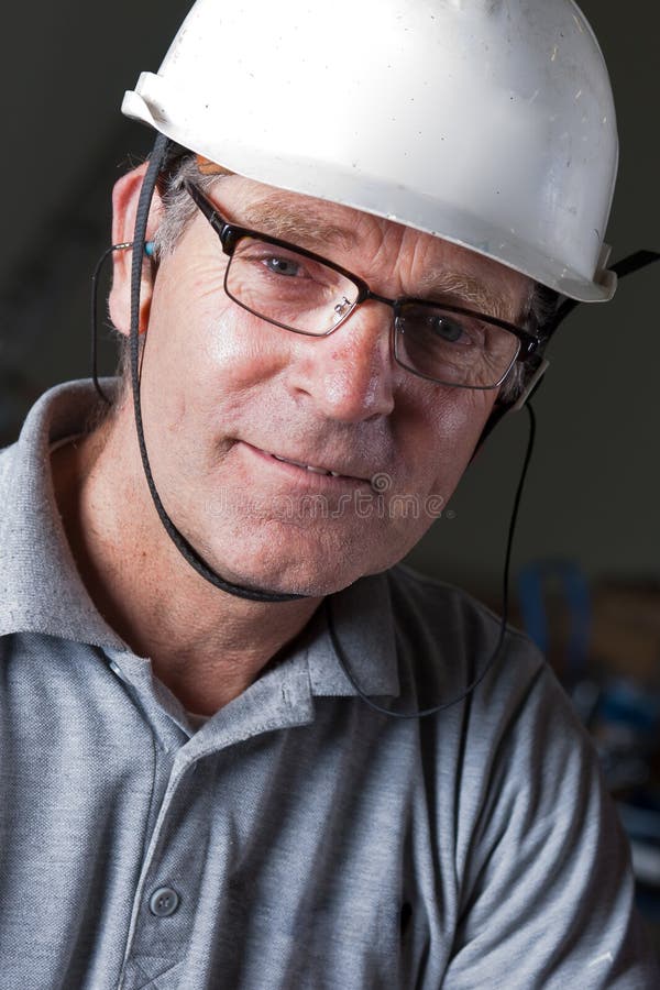 Happy engineer stock photo. Image of smile, plug, safety - 20234638