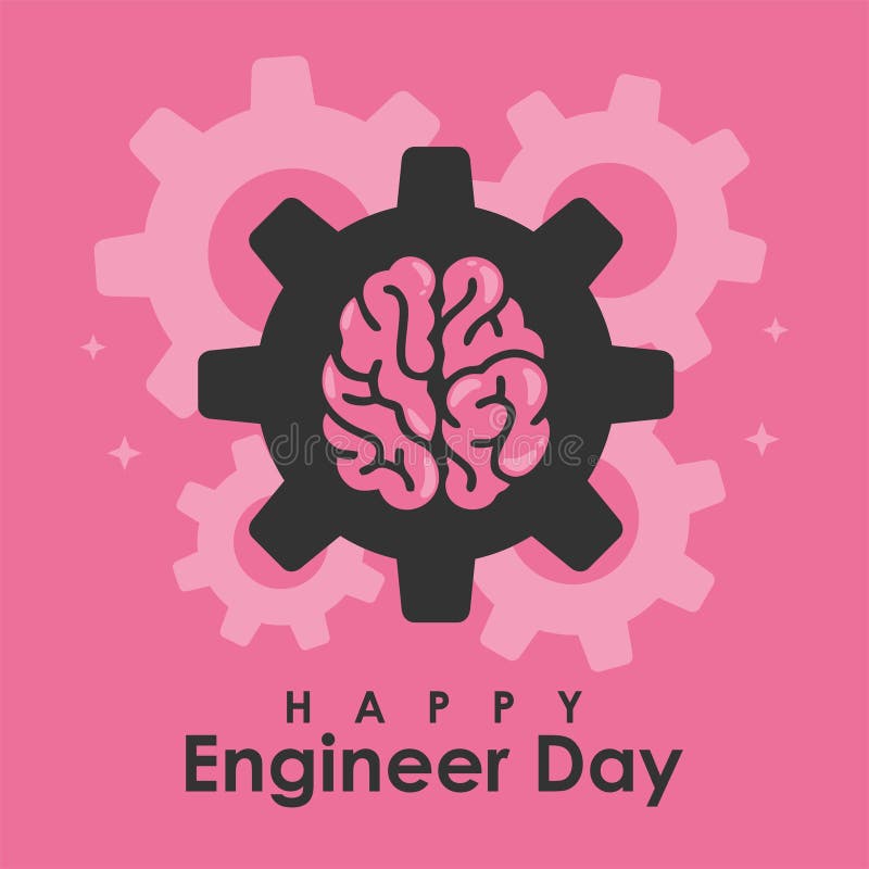 Happy Engineer Day Poster Template Vector Stock Vector - Illustration ...