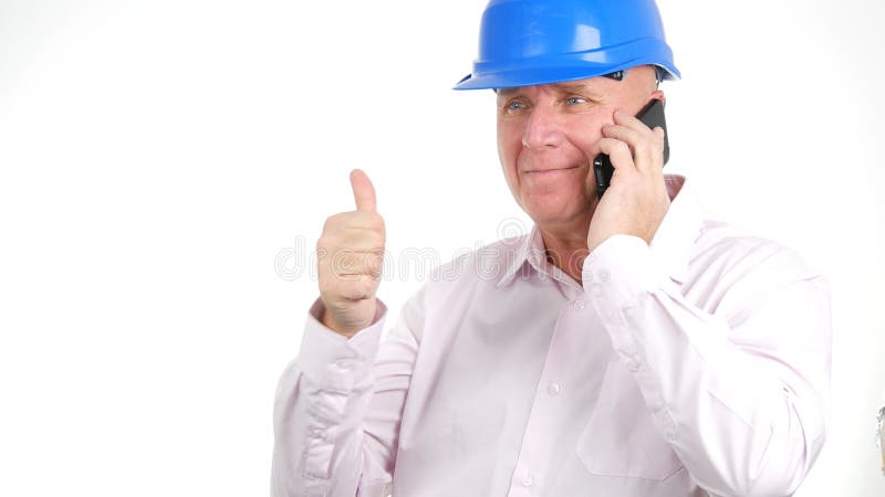 Happy Engineer Make Good Job Sign OK Hand Gestures Stock Photo - Image ...