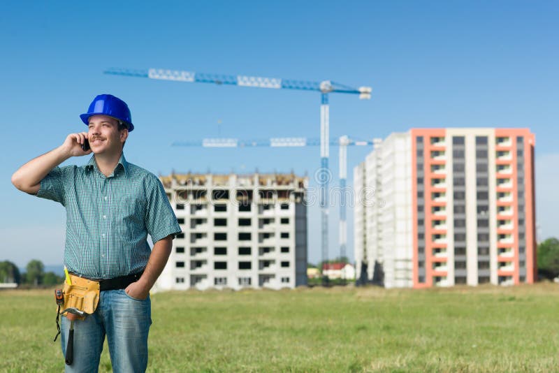 Happy engineer at work stock image. Image of architecture - 45340869