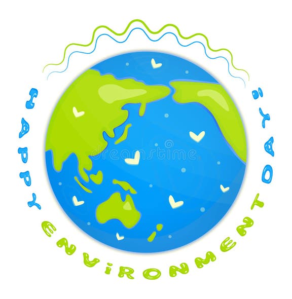 Happy Environment Day Concept Stock Illustration - Illustration of ...