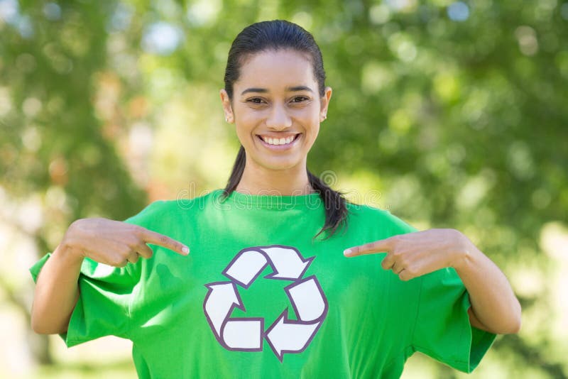 Happy Environmental Activist in the Park Stock Image - Image of ...