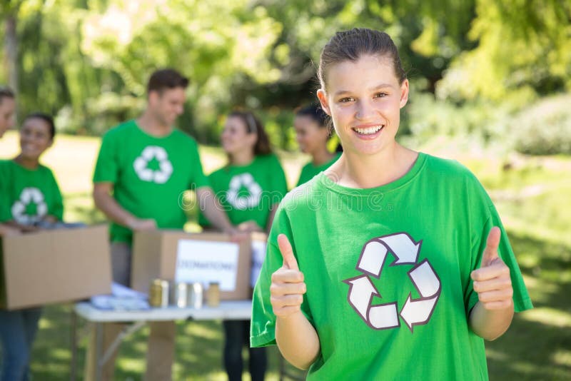 Happy Environmental Activists in the Park Stock Image - Image of care ...
