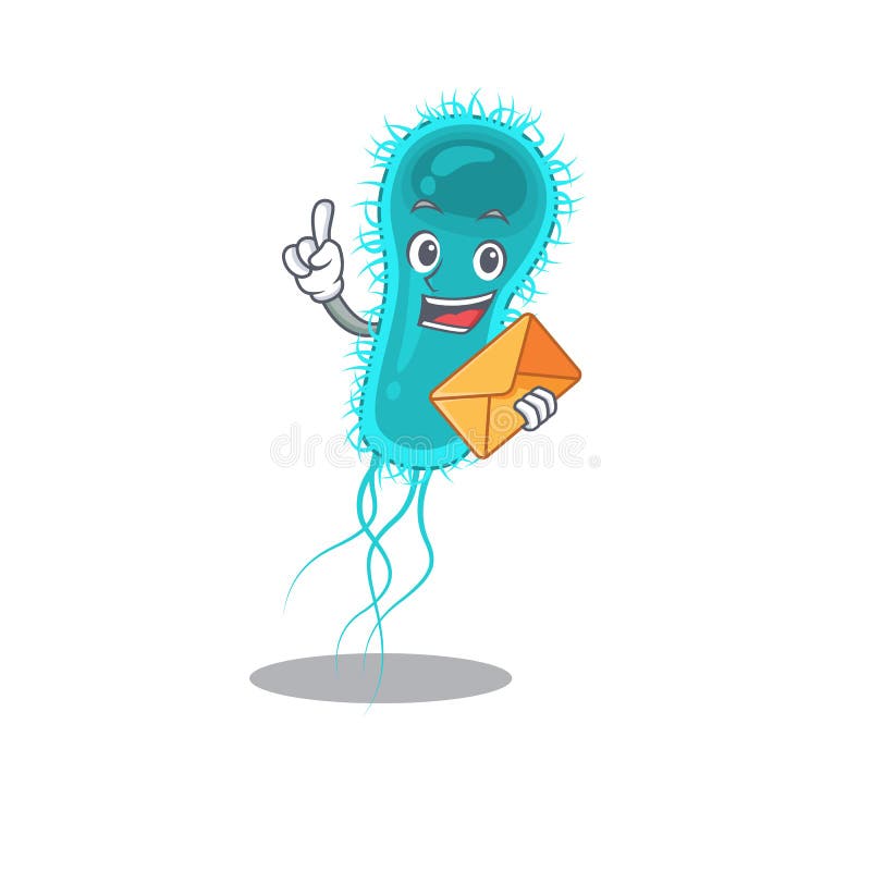Happy E.coli Bacteria Cartoon Design Concept with Two Fingers Stock ... Happy E.coli Bacteria Cartoon Design Concept with Two Fingers Stock ...