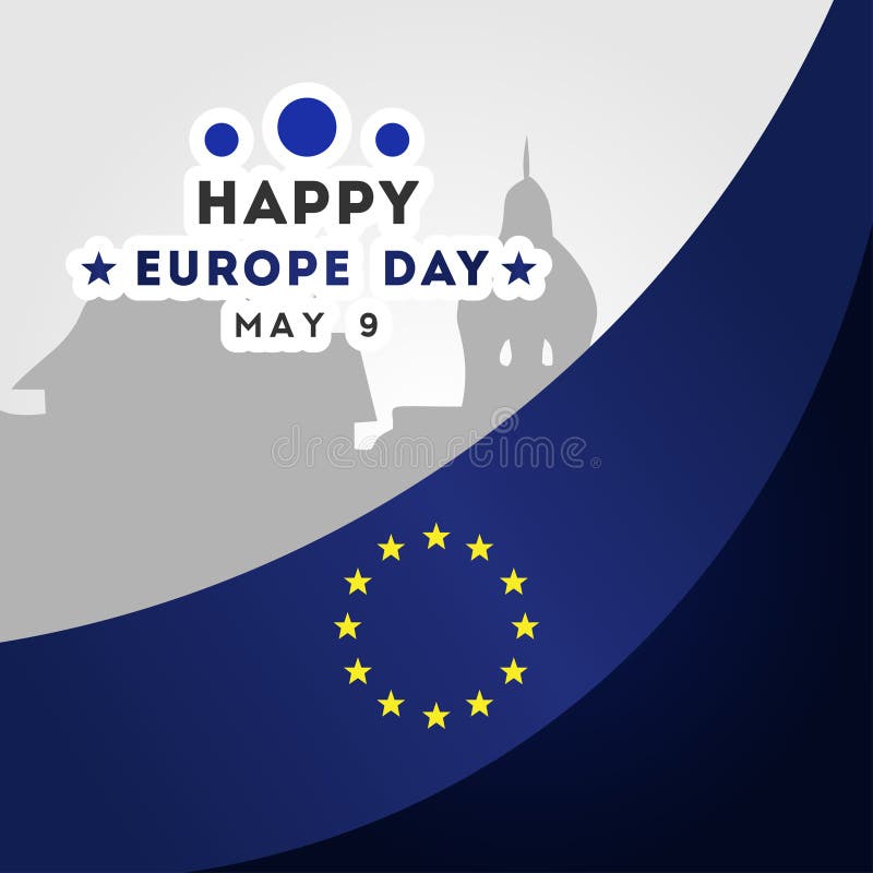 Happy Europe Day Vector Design Illustration Stock Abbildung ...