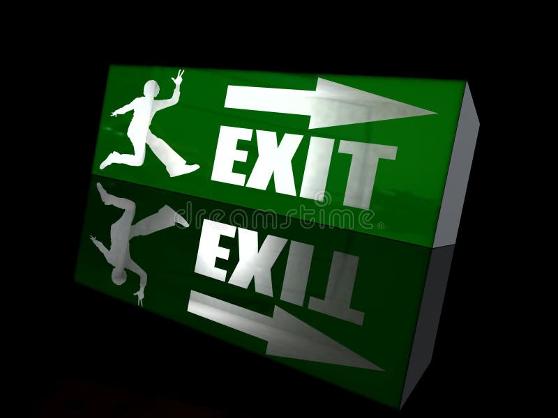 Exit Door Sign without Arrow. Vector Icon, Safety Symbol Stock Vector ...