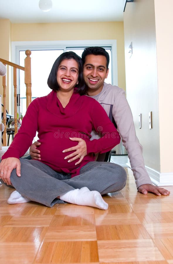 Happy Couple Expecting Baby Stock Photo - Image of isolated, motherhood ...