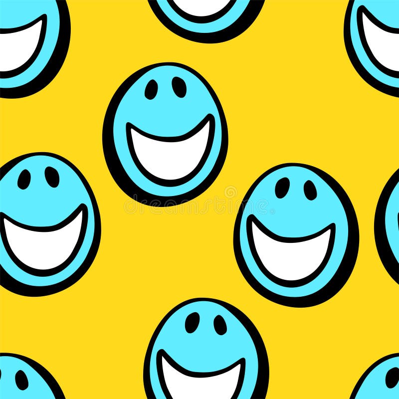 Happy expression seamless stock vector. Illustration of happy - 77619559