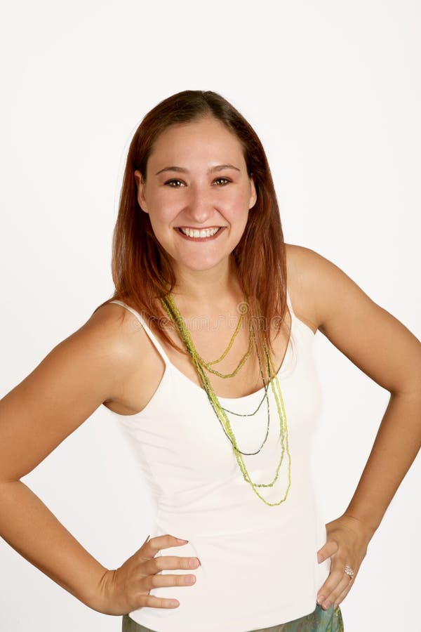 Happy Face stock image. Image of model, beads, standing - 2154471