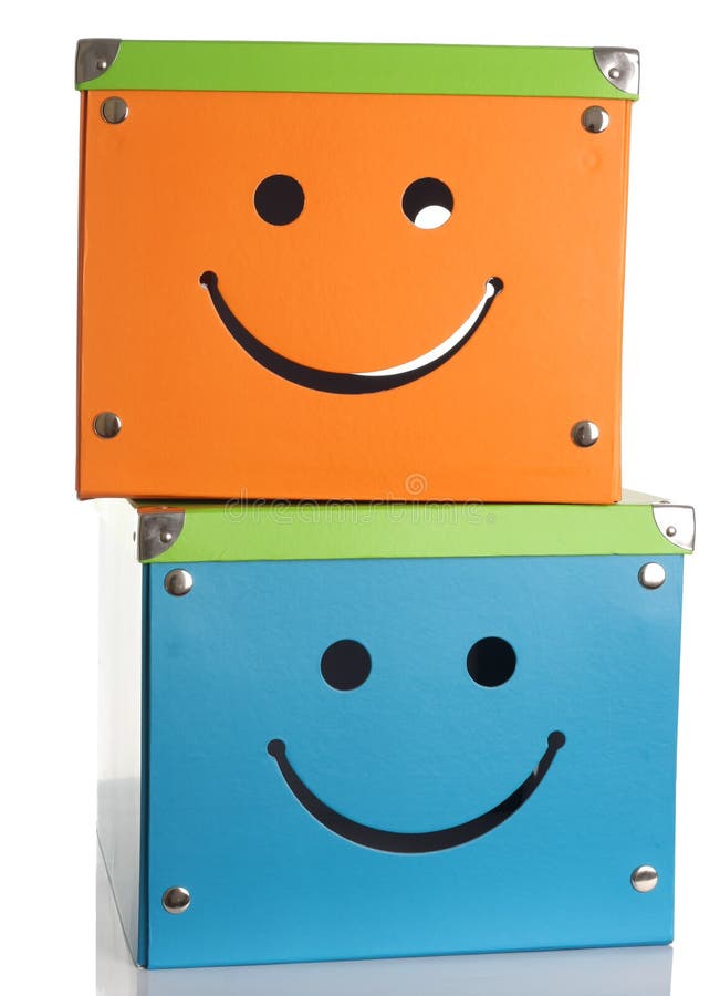 Happy face boxes stock photo. Image of cardboard, pack - 16597708