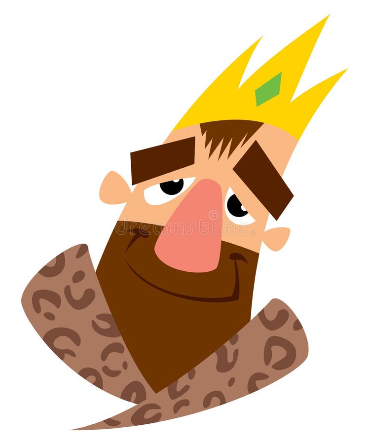 Happy cartoon king s face stock illustration. Illustration of character ...