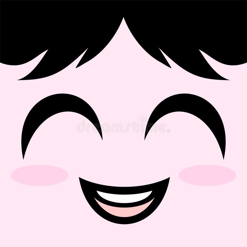 Happy face draw stock vector. Illustration of happy, cute - 86554687