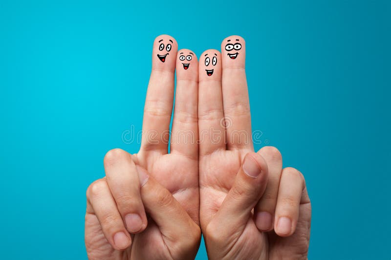 Smiling fingers together stock image. Image of organization - 145605473