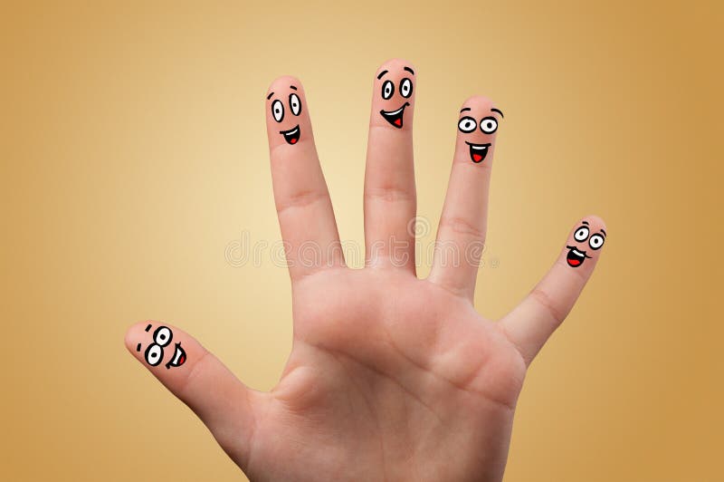 Smiling fingers together stock photo. Image of nature - 152585334