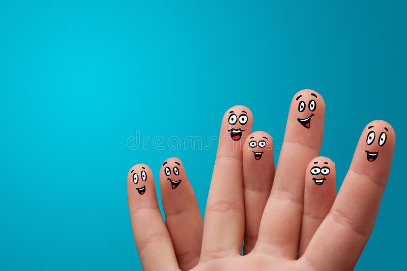 Smiling fingers together stock photo. Image of community - 168300812