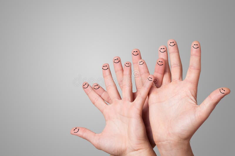 Smile fingers together stock photo. Image of finger - 151997944