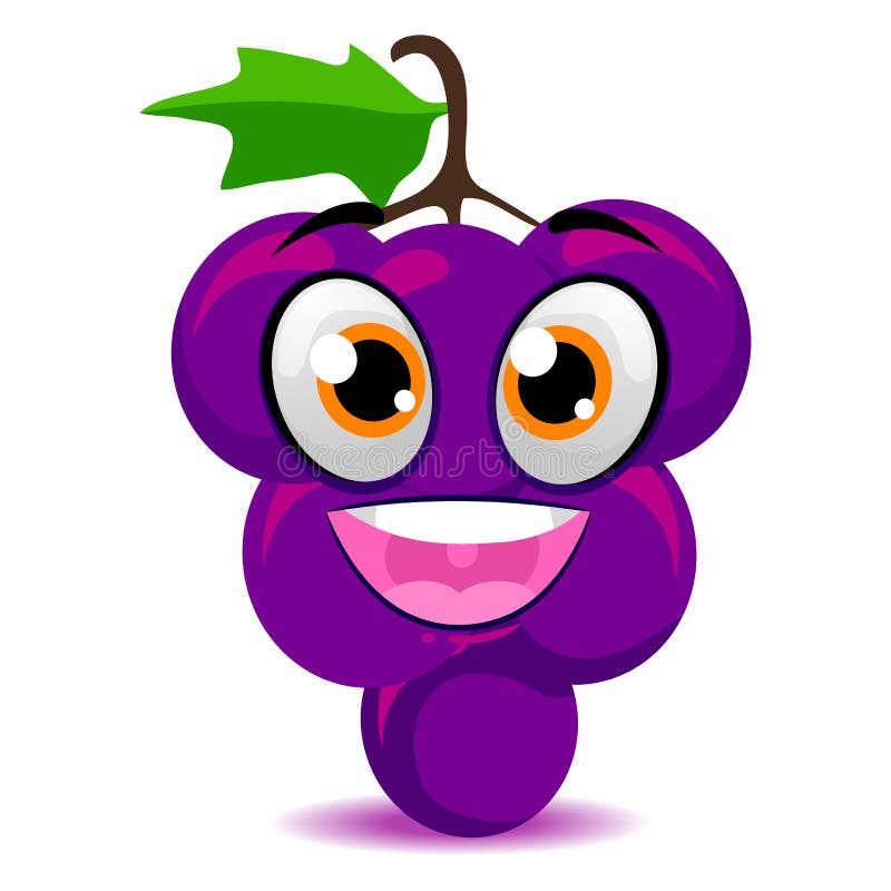 Cartoon Grapes With Faces