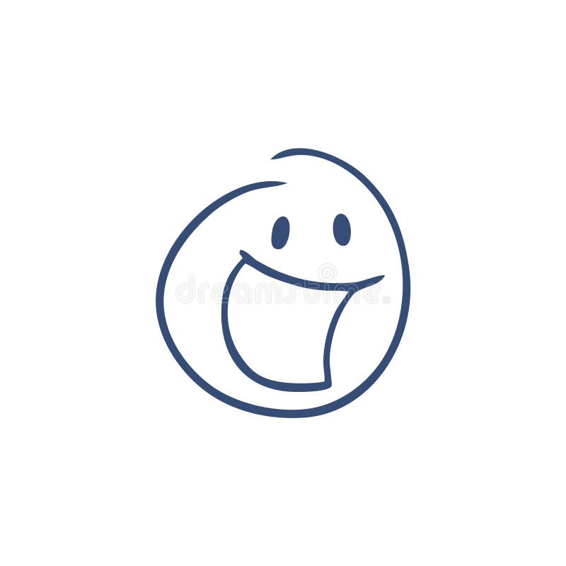 Circle happy face icon stock vector. Illustration of joke - 23532625