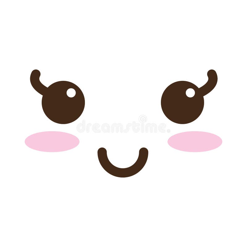 Happy Face Kawaii Comic Character Stock Vector - Illustration of modern ...