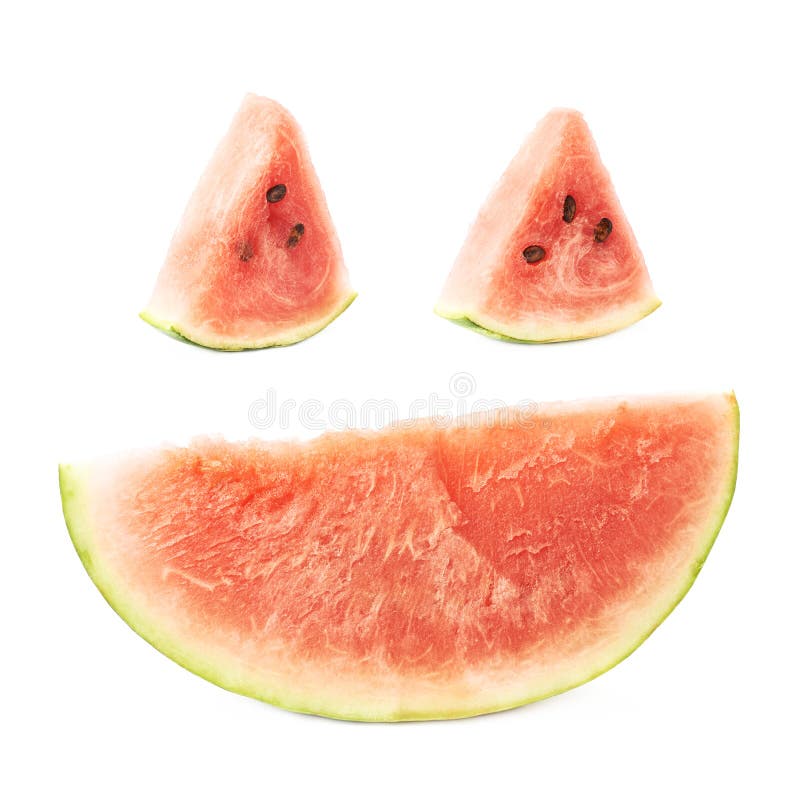 Happy Face Made of Watermelon Slices Stock Photo - Image of emotion ...