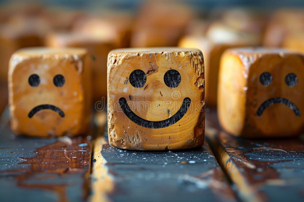 Happy face on rusty cubes stock image. Image of textured - 315398421