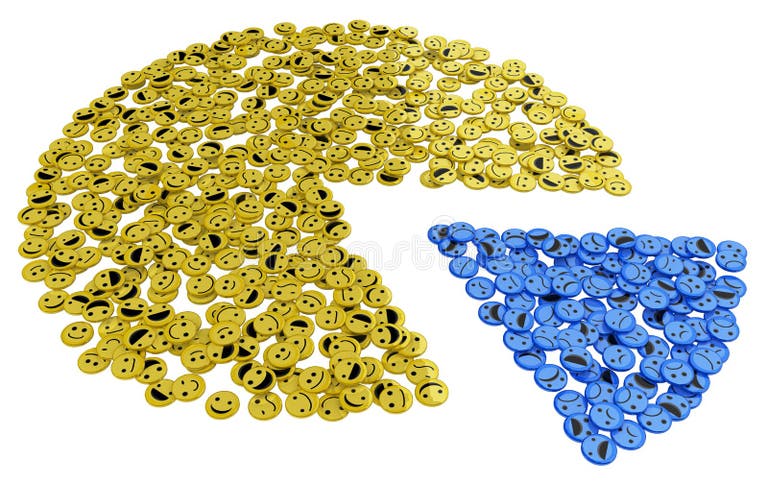 Happy Face Sad Segment stock illustration. Illustration of chart - 62276073