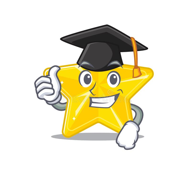 Graduation Star Badge Police on a Cartoon Stock Vector - Illustration ...