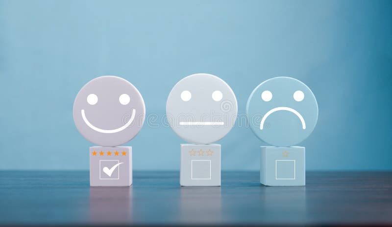 Happy Face Smile Face Icon on Spherical Object. Customer Experience and ...