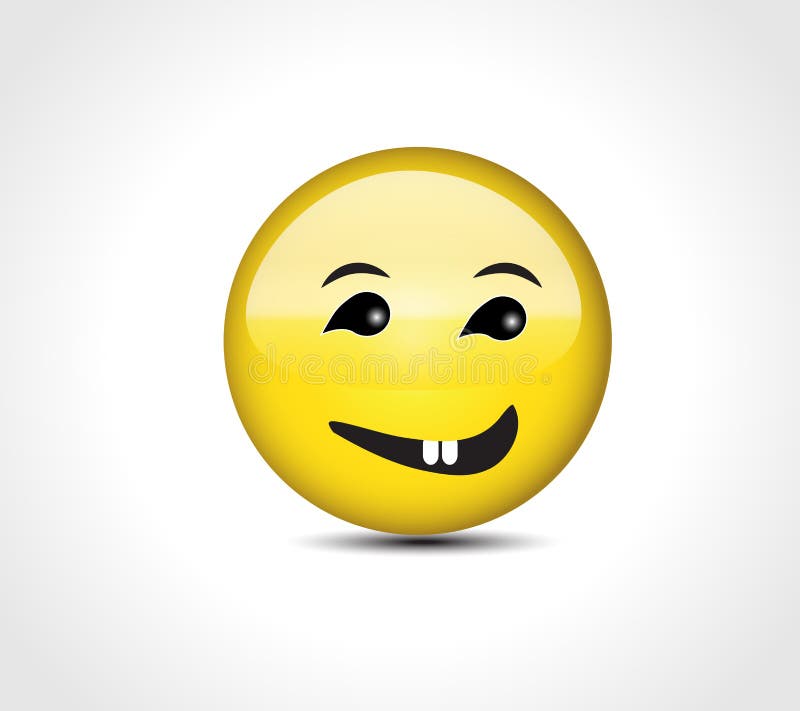 Happy Face Smiling Emoticon Button Stock Vector - Illustration of ...
