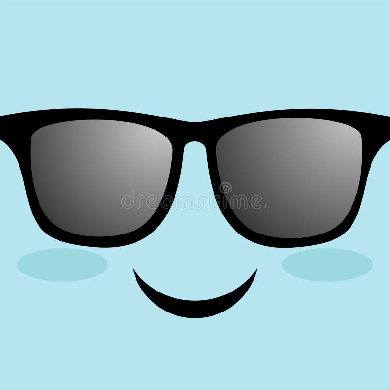 Face with sunglasses stock vector. Illustration of design - 86496169