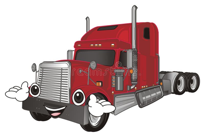 Happy face of trailer stock illustration. Illustration of smile - 108261875