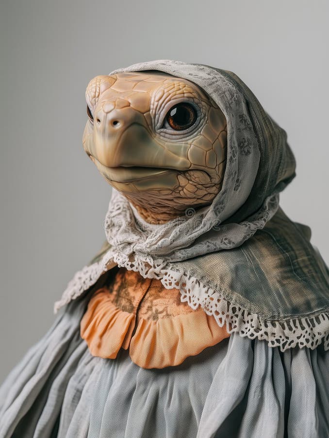A Turtle Dressed As an Old Lady Stock Image - Image of loving, glasses ...